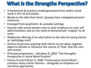 Lecture on Strengths Perspective | PPT