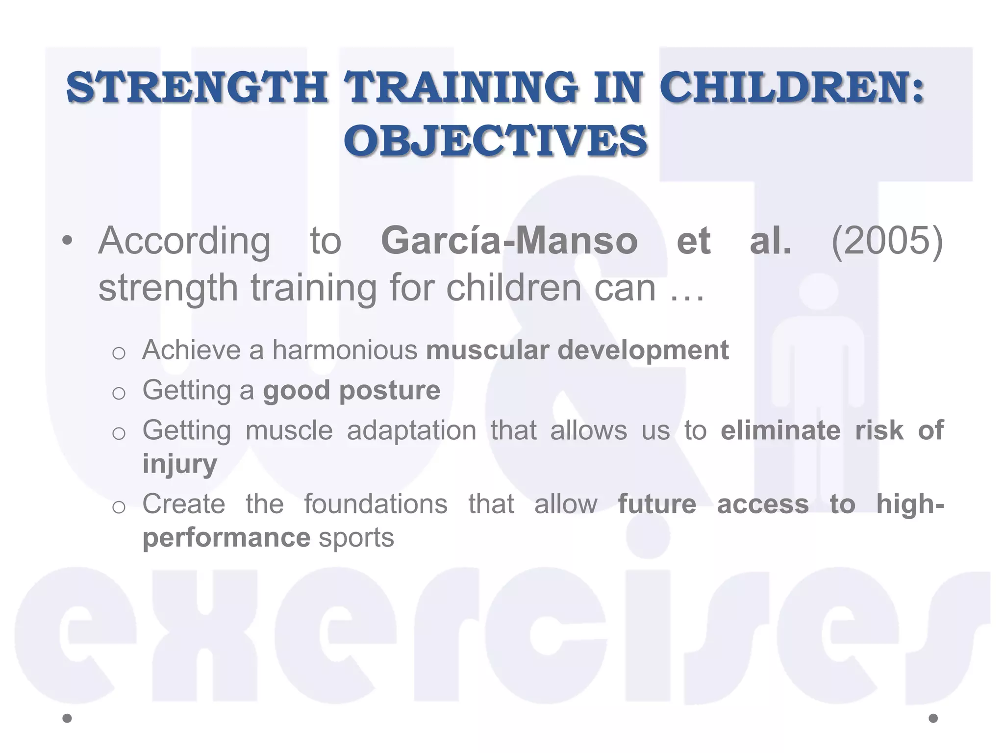 Strength training for children | PPTX