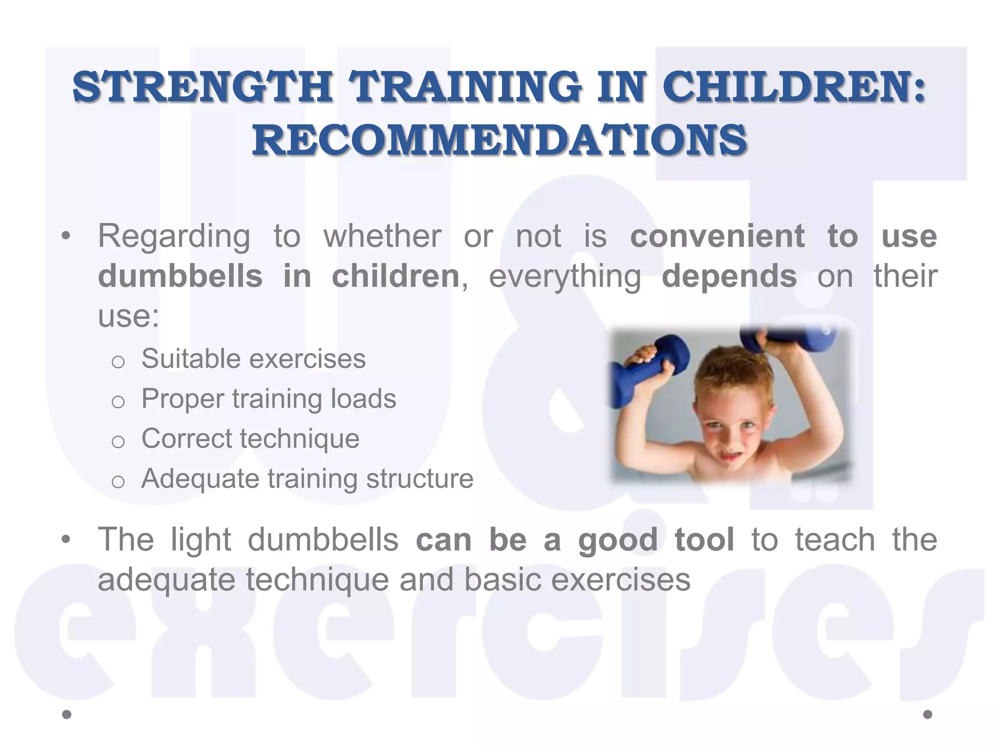 Strength training for children | PPTX