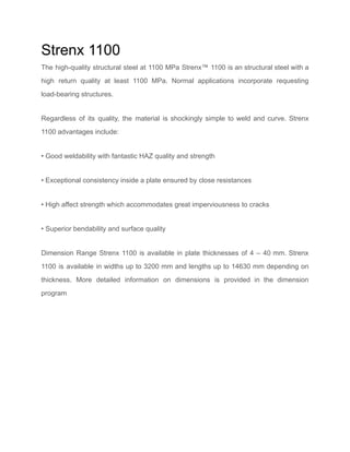 Strenx 1100 | PDF
