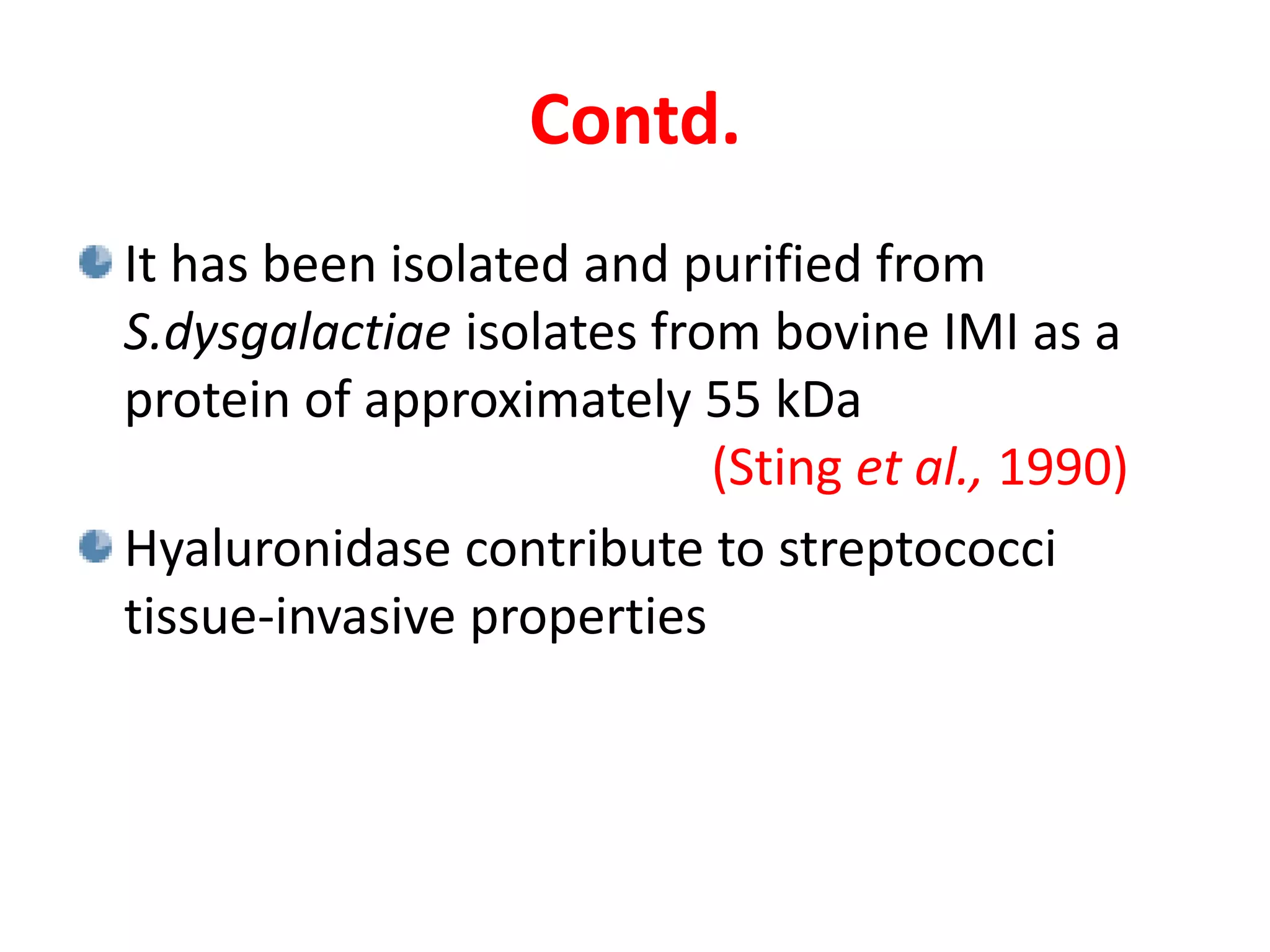 Potential virulence factors of Streptococcus dysgalactiae associated ...