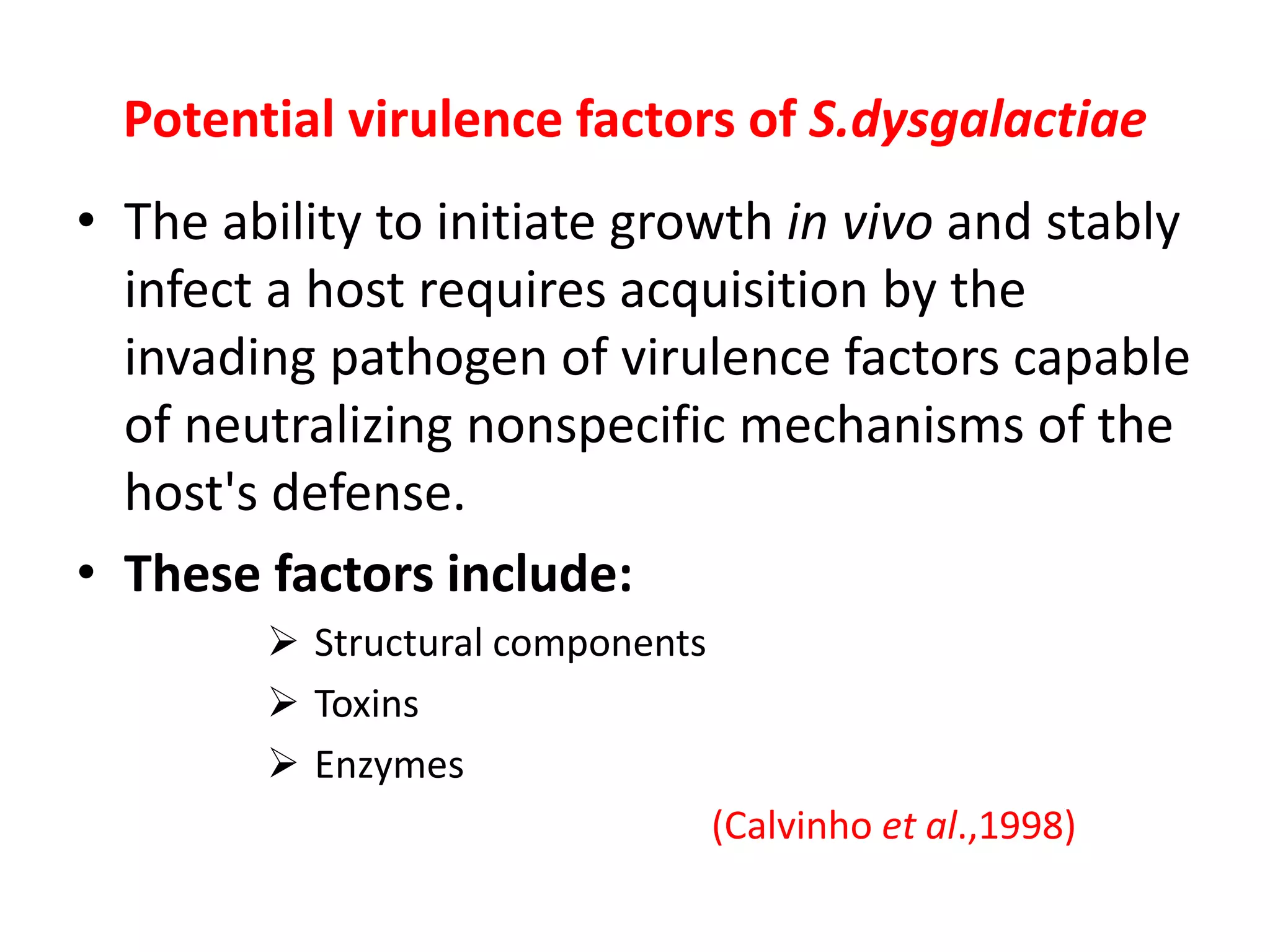 Potential virulence factors of Streptococcus dysgalactiae associated ...