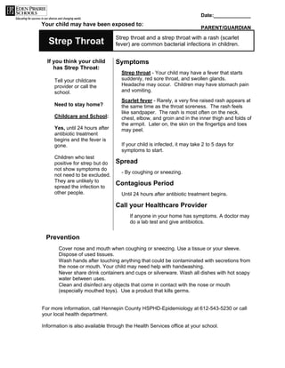 Strep throat | PDF | Ear, Nose and Throat Conditions | Diseases and ...