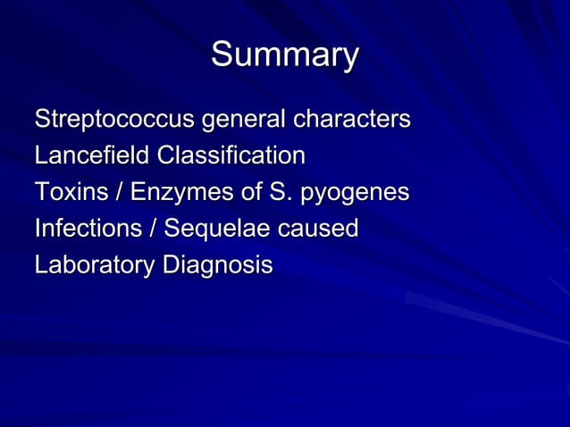 Streptococcus | PPT | Infectious Diseases | Diseases and Conditions