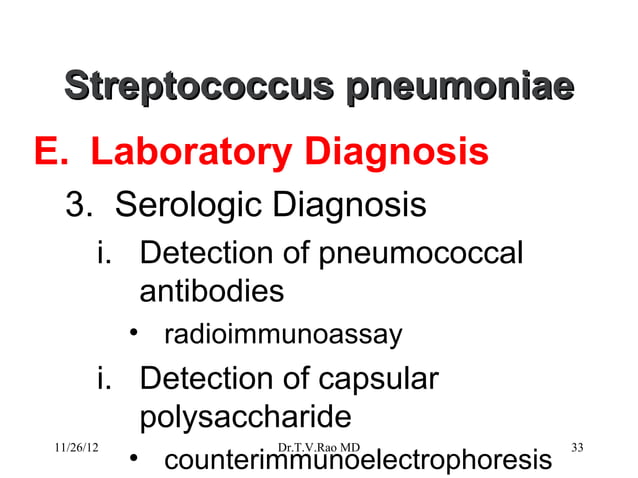 Streptococcus pneumoniae | PPT