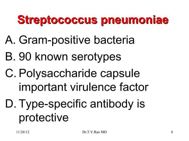 Streptococcus pneumoniae | PPT