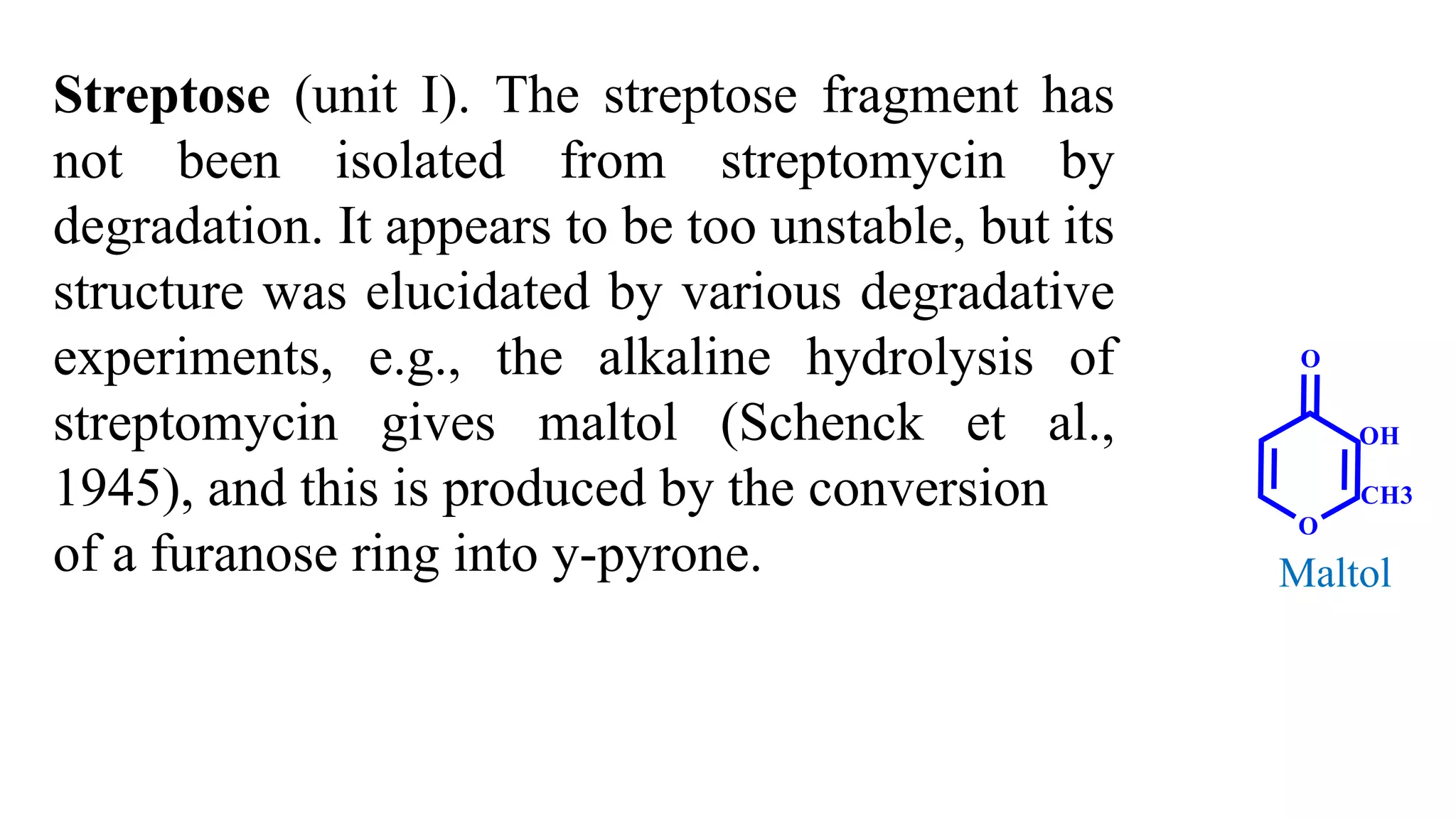 Streptomycin structural features | PPTX