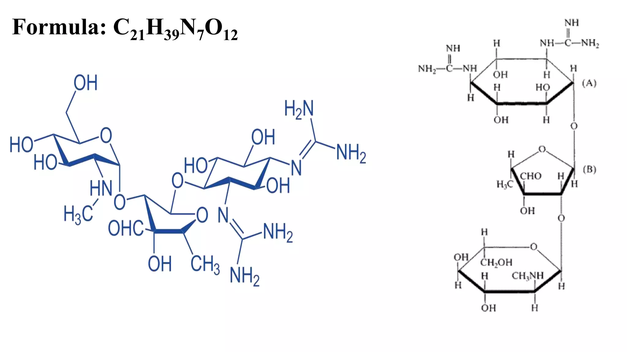 Streptomycin structural features | PPTX
