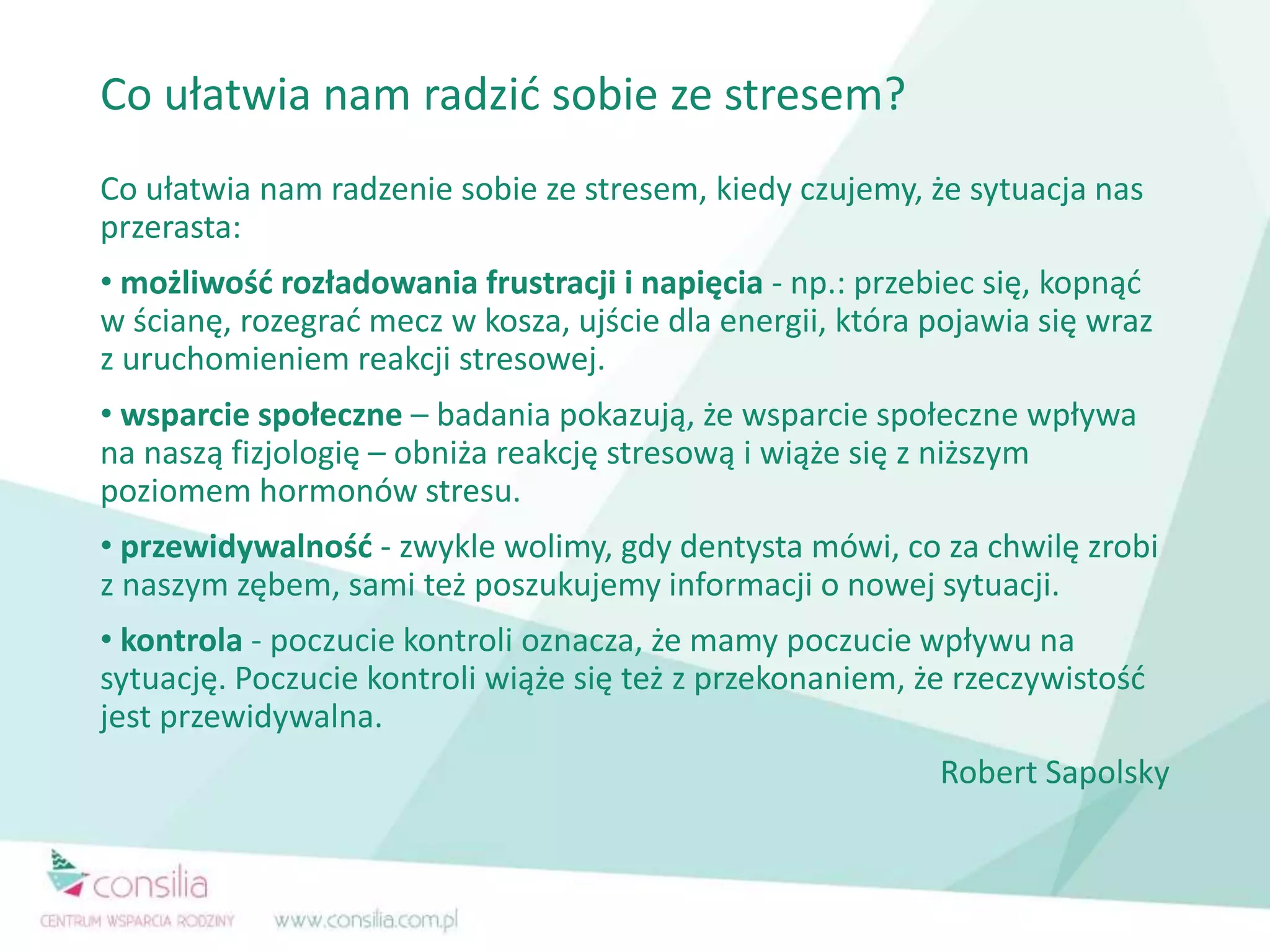 Stres - jak się przejawia i jak sobie z nim radzić? | PPTX