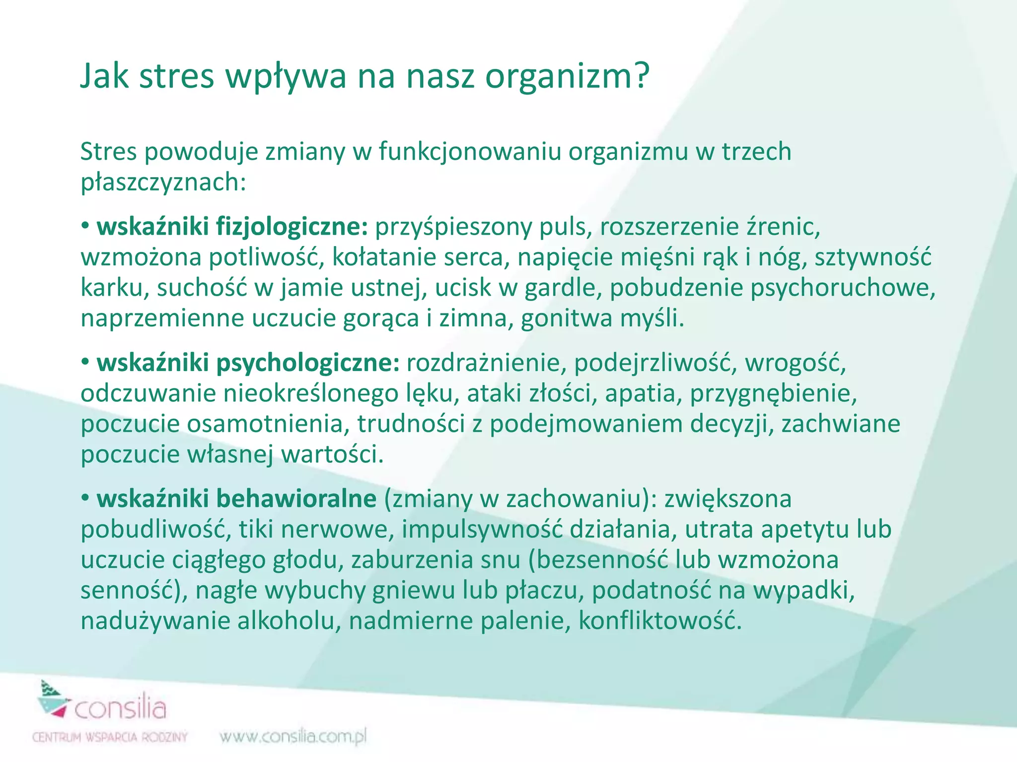Stres - jak się przejawia i jak sobie z nim radzić? | PPTX