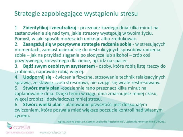 Stres - jak się przejawia i jak sobie z nim radzić? | PPTX
