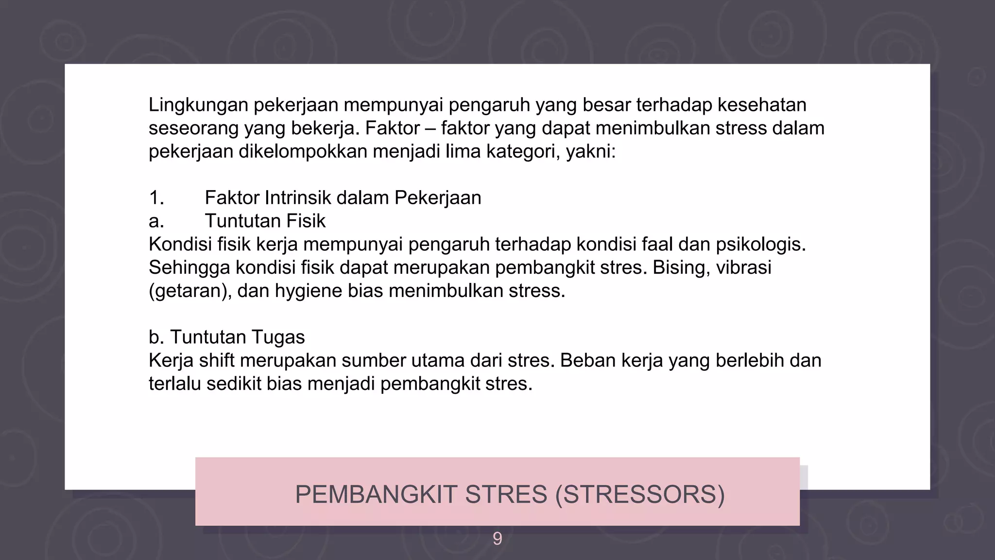 Stres dan keselamatan kerja | PPTX