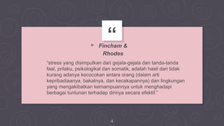 Stres dan keselamatan kerja | PPTX