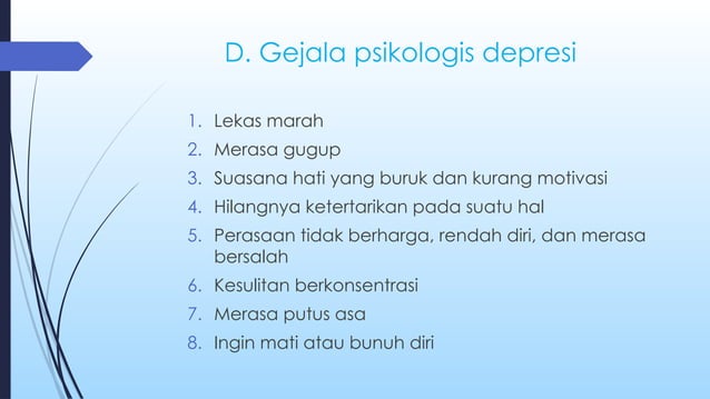 STRES, KECEMASAN, DAN DEPRESI.pptxgakaja | PPT