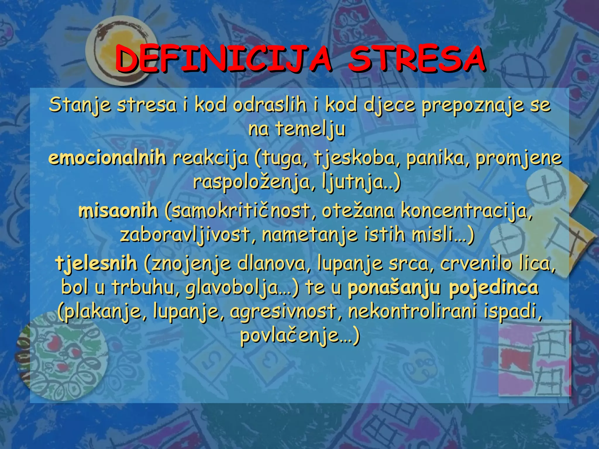 Stres kod djece | PPT