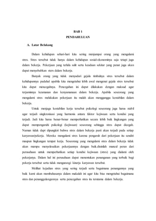 Stres pekerjaan kelompok 7 akuntansi | PDF