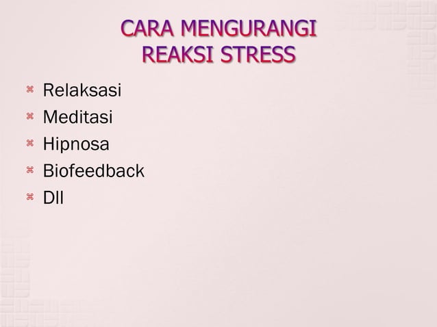 Stres & penyesuaian diri | PPT