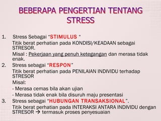 Stres & penyesuaian diri | PPT