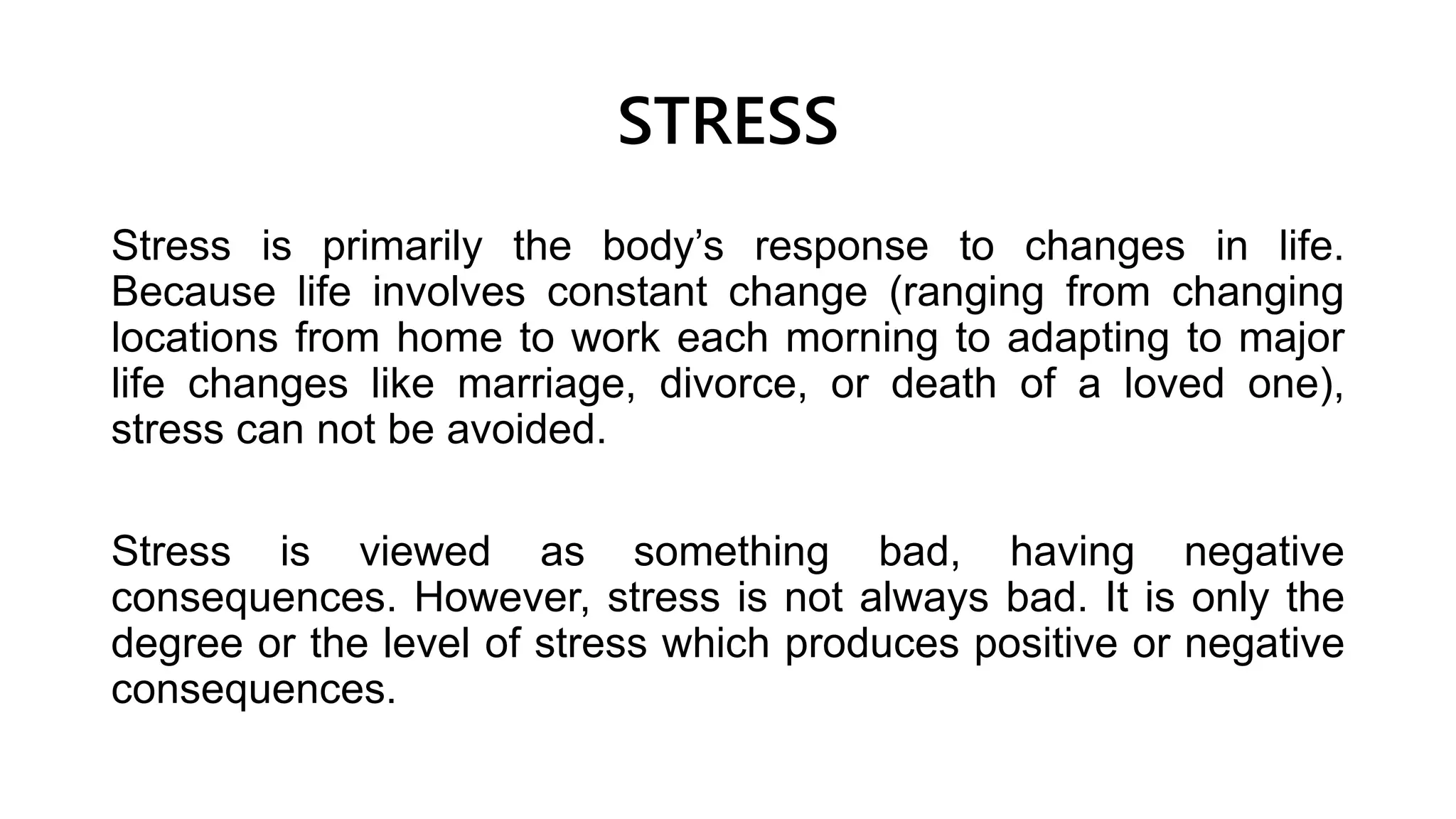 Stress: Types and Sources | PPTX