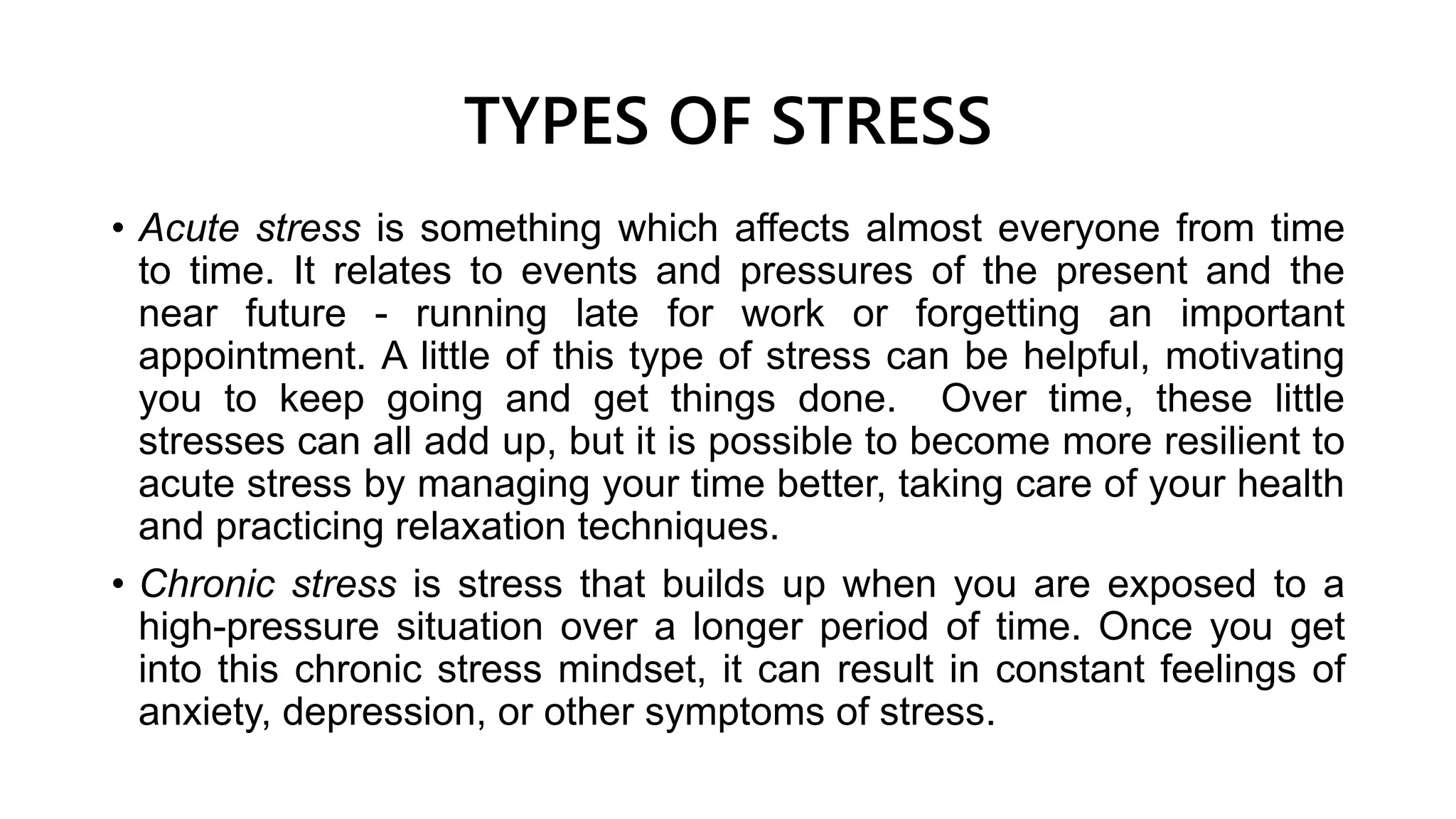 Stress: Types and Sources | PPTX