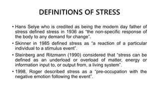 Stress: Types and Sources | PPTX