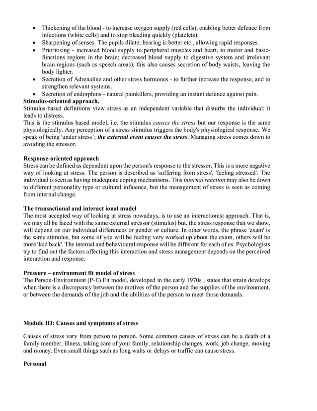 Stress and-coping-notes | PDF | Lung and Respiratory Health | Diseases ...