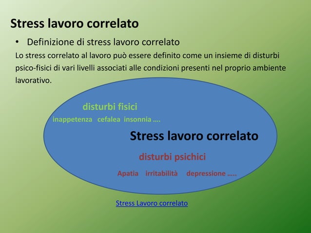 Stress lavoro correlato | PPTX