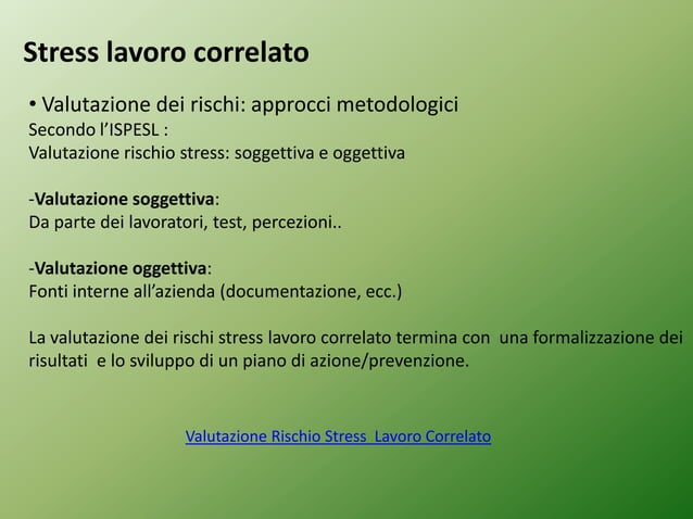 Stress lavoro correlato | PPTX