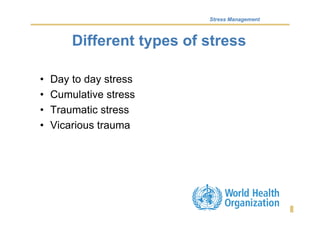 Stress Management In Emergency Development | PDF
