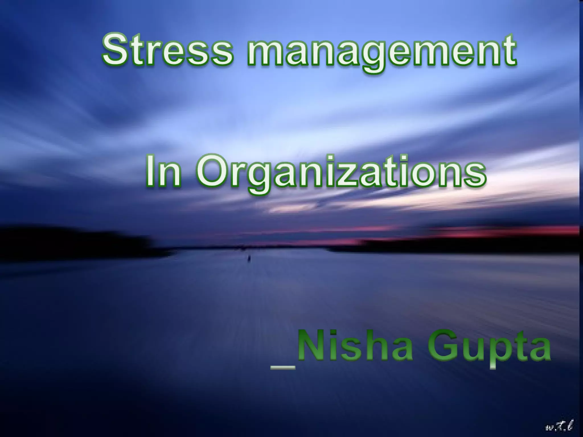 Stress management-ppt | PPT