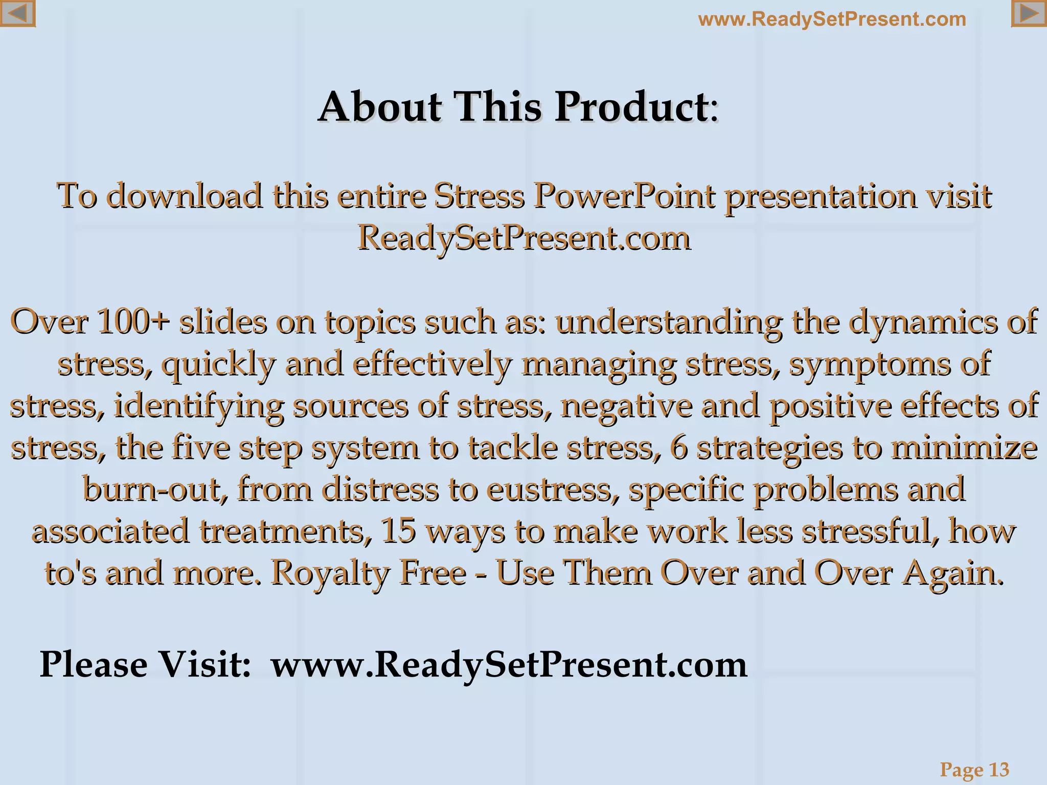 STRESS POWERPOINT | PPT
