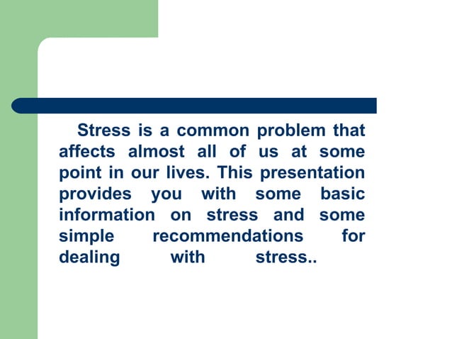 Stress presentation- | PPT
