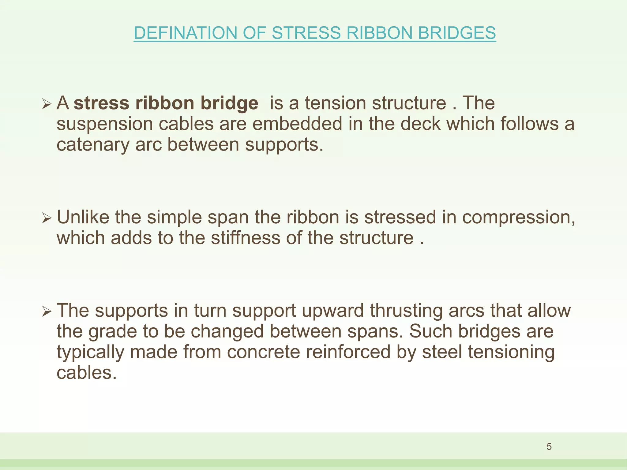 Stress ribbon-bridges | PPTX