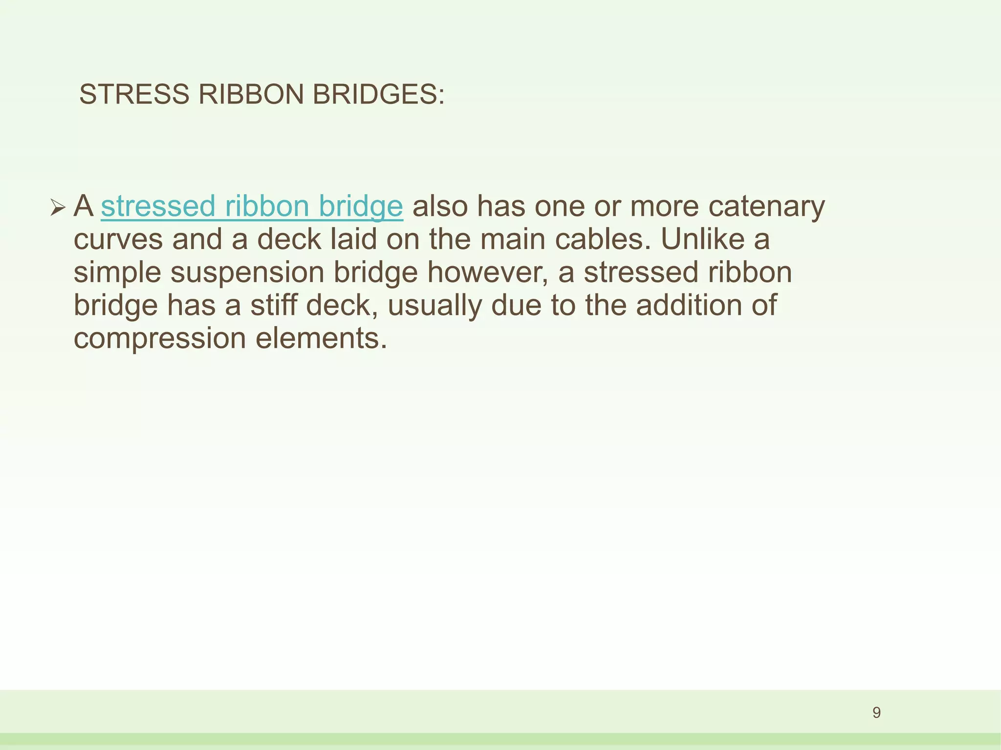Stress ribbon-bridges | PPTX