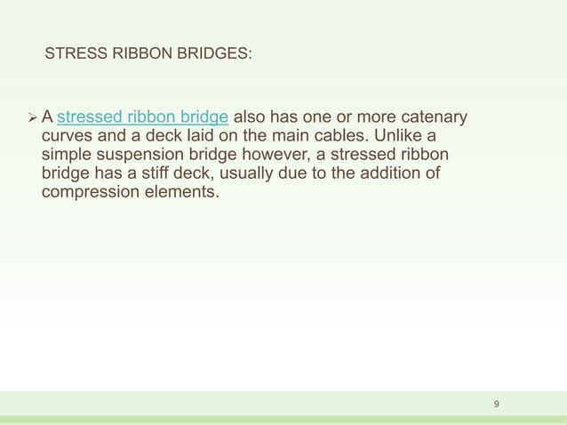 Stress ribbon-bridges | PPTX | Civil Engineering Industry | Industries