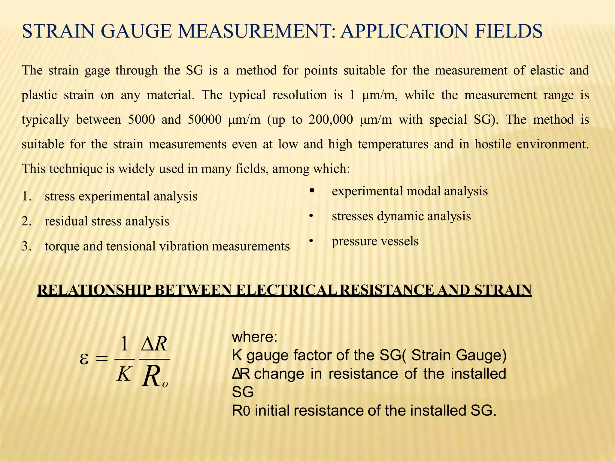 Stress strain measurements ppt | PDF