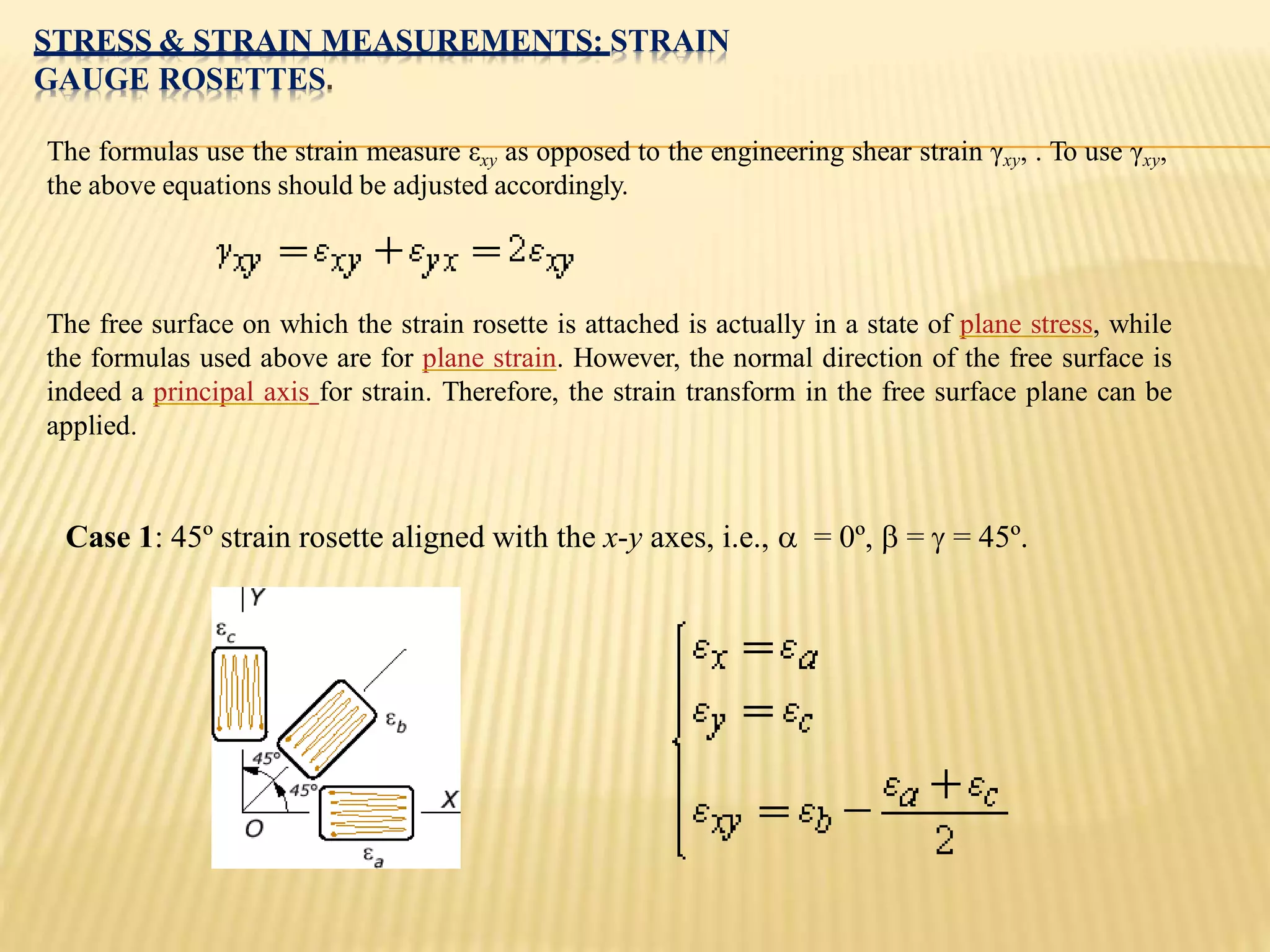 Stress strain measurements ppt | PDF