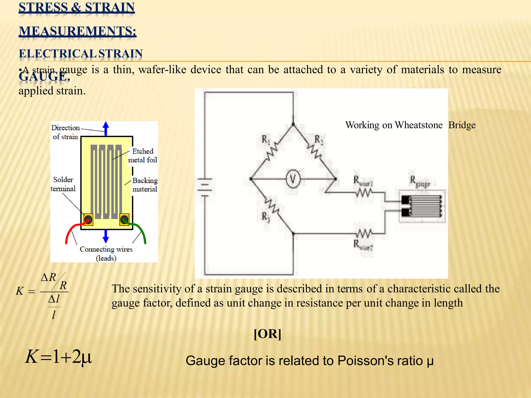 Stress strain measurements ppt | PDF