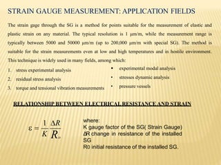Stress strain measurements ppt | PDF