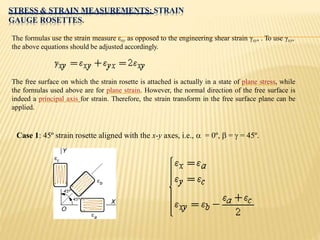 Stress strain measurements ppt | PDF