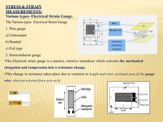 Stress strain measurements ppt | PDF