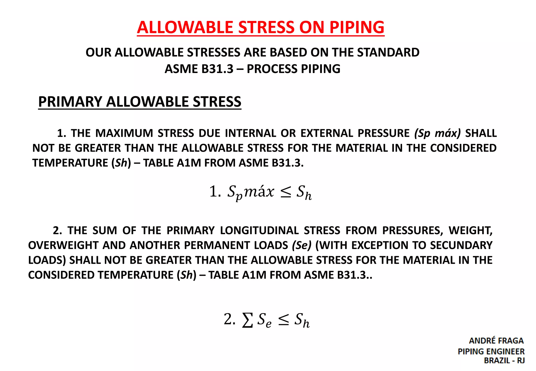 Introduction to Stress Analysis and Piping Vibration Analysis | PPTX
