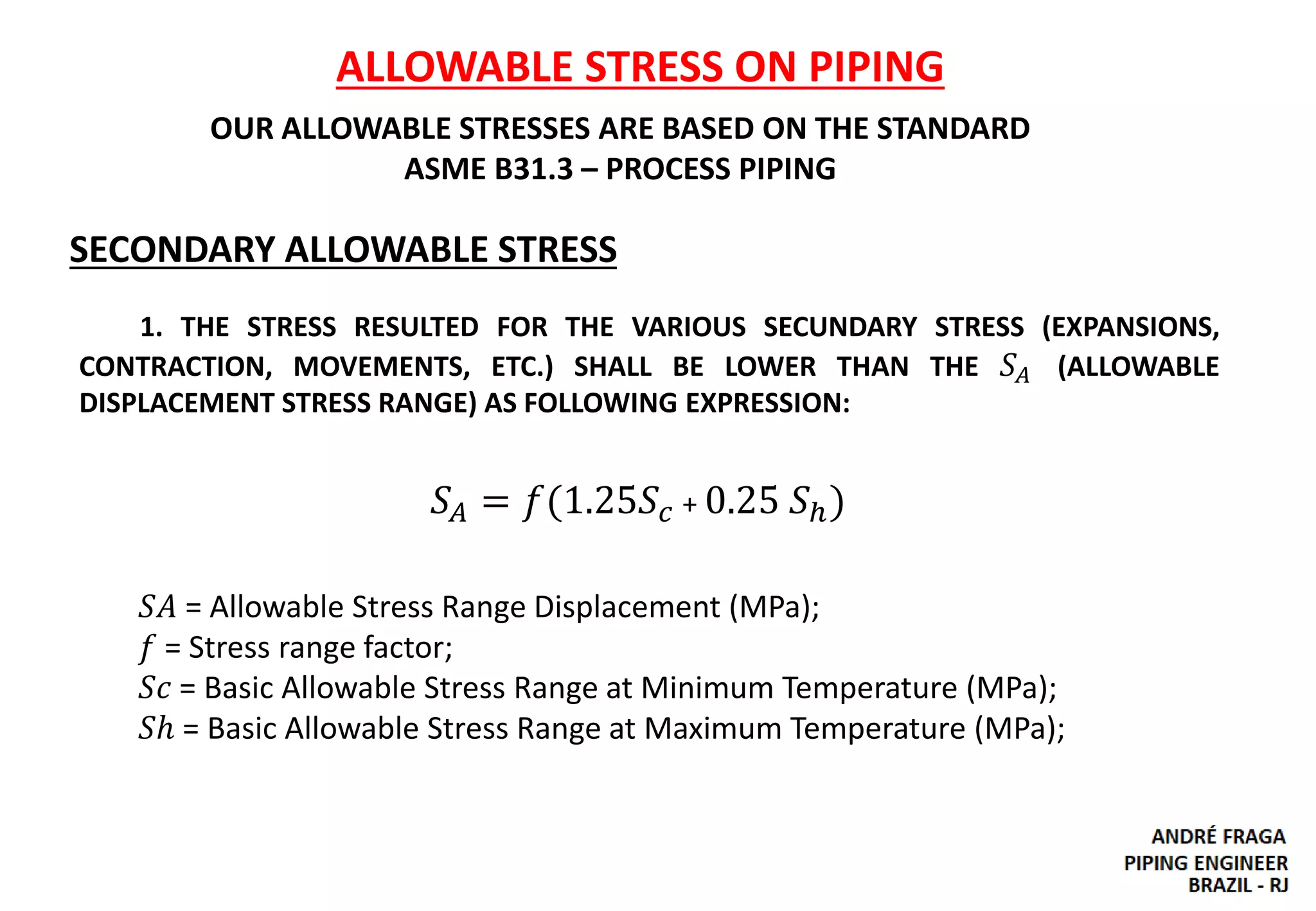 Introduction to Stress Analysis and Piping Vibration Analysis | PPTX