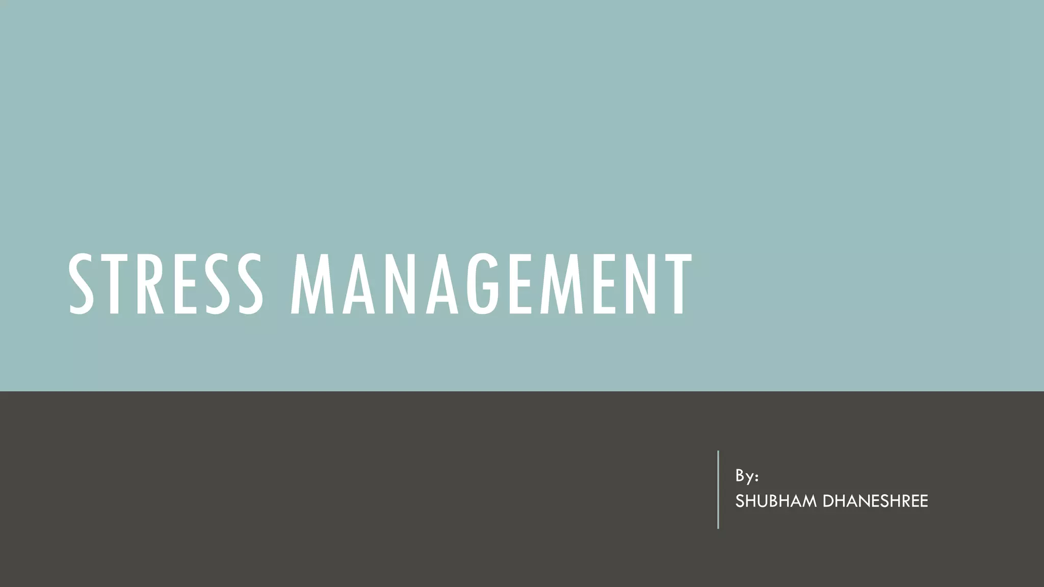 Stress management | PPT