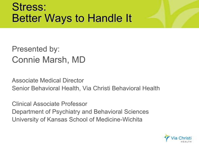 Better ways to handle stress | PPT