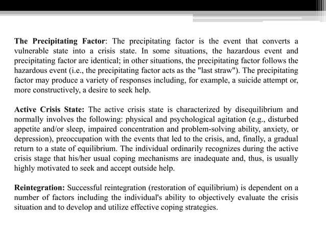 Stress, Stress Adaptation Model & Crisis intervention | PPTX