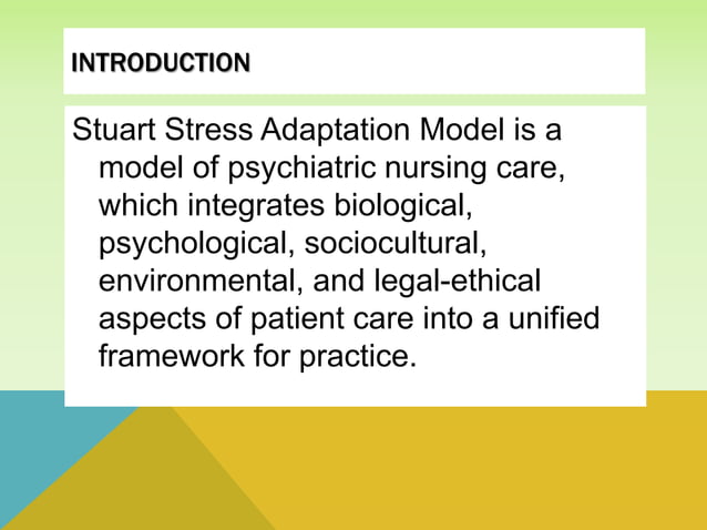 Stress adaptation model | PPTX | Mental Health | Diseases and Conditions
