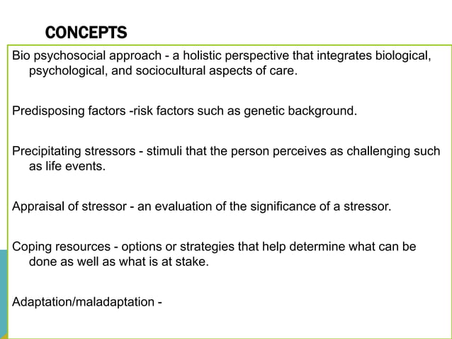 Stress adaptation model | PPTX | Mental Health | Diseases and Conditions