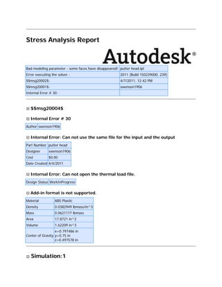 Stress analysis | PDF