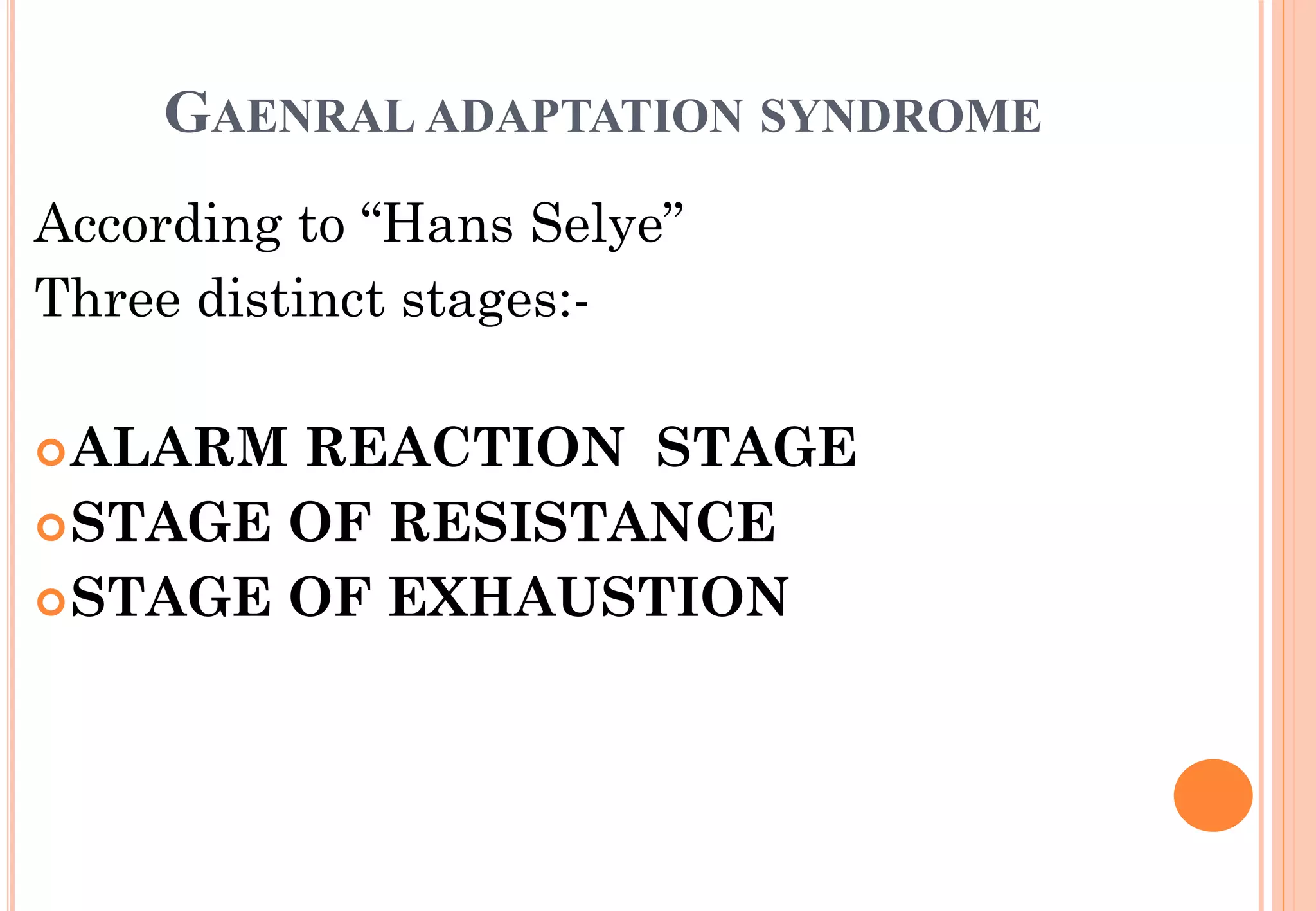 Stress and adaptatiton | PPTX